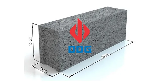 GẠCH BLOCK ĐẶC NGANG 140, 390X140X150